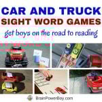 7 Car and Truck Sight Word Games for Boys